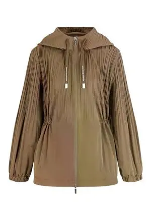 Armani Exchange Pleated Hooded Jacket - Brown
