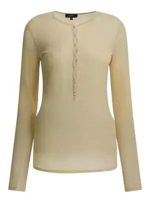 Soeur Buttoned Long-sleeved T-shirt - Neutrals