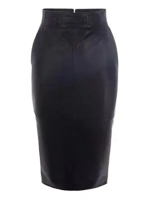 Elisabetta Franchi Logo-waistband Midi Skirt - Black