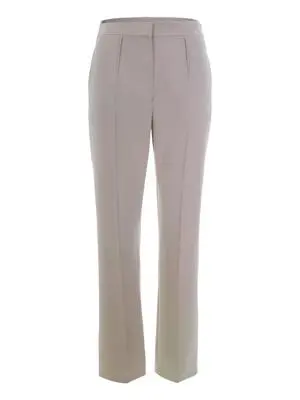 Patrizia Pepe Logo-plaque Trousers - Grey