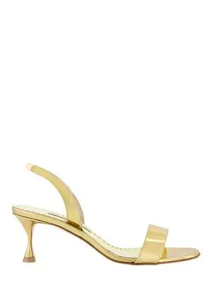 Manolo Blahnik 50mm Cupisanpla Sandals - Gold