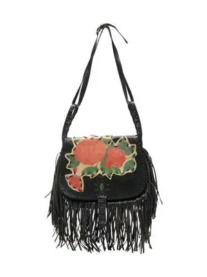 Valentino Garavani 2010s Floral-print Shoulder Bag - Black