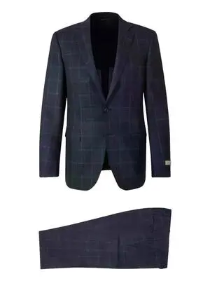 Canali Checked Suit - Blue