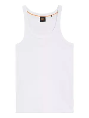 BOSS Sleeveless Crew-neck Vest - White