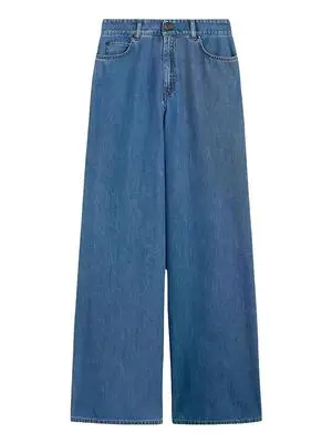 Max Mara Button-fastening Wide Leg Jeans - Blue