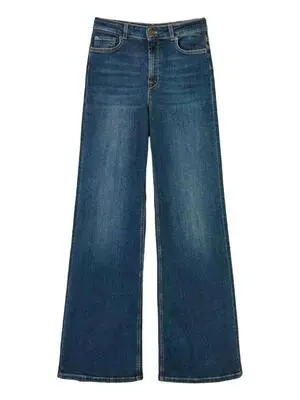 TWINSET Five-pocket Wide-leg Jeans - Blue