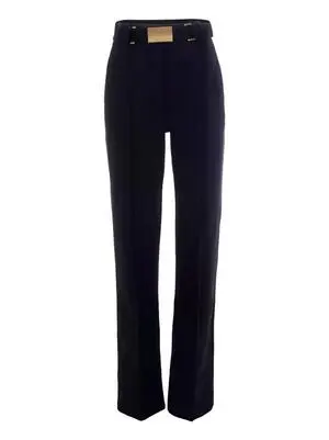 Elisabetta Franchi Belted Trousers - Black