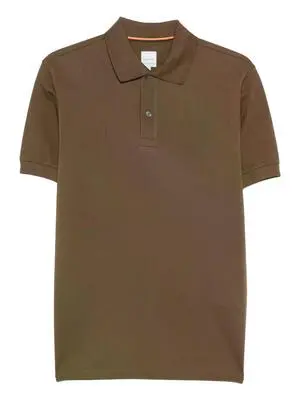 Paul Smith Artist Stripe Striped Placket Polo Shirt - Brown