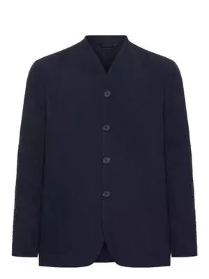 Giorgio Armani Mandarin-collar Jacket - Blue