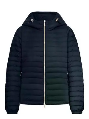 MOORER Quilted Hooded Jacket - Blue