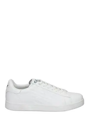 Emporio Armani Logo-embossed Low-top Sneakers - White