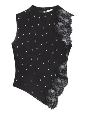 A.L.C. Polka-dot Lace Gracie Top - Black