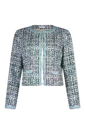 Liu Jo Bouclé Braided Jacket - Blue