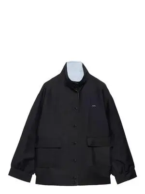 Prada Kid-mohair And Poplin Jacket - Black