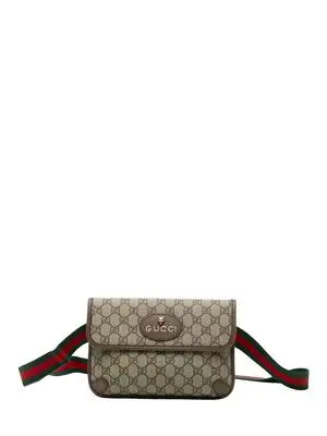 Gucci Gg Supreme Web Neo Vintage Belt Bag - Brown