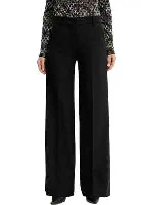 Luisa Spagnoli Button-fastening Wide Leg Trousers - Black