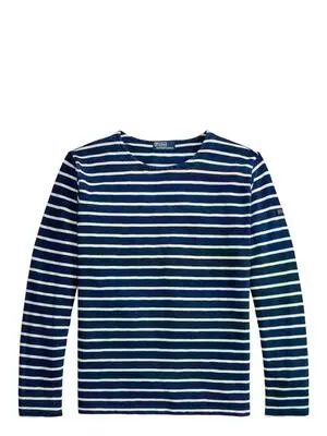 Polo Ralph Lauren Striped Boat-neck Top - Blue