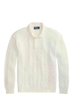 Polo Ralph Lauren Cable-knit Polo-collar Sweater - Neutrals