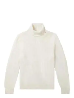 Brunello Cucinelli Roll-neck Ribbed Sweater - Neutrals