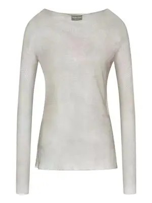 Giorgio Armani Long-sleeve Mesh Top - Neutrals