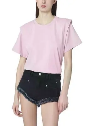 Isabel Marant Zelitos Shoulder-detail T-shirt - Pink