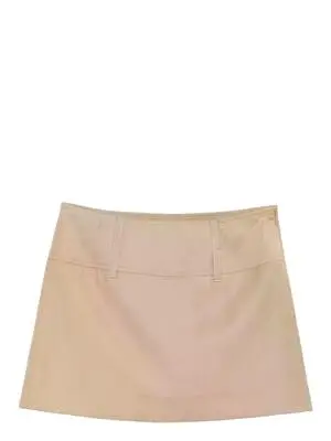 DUNST Fitted Skirt With Belt Loops - Neutrals