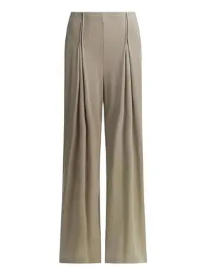 Max Mara Pleated Wide Leg Trousers - Neutrals