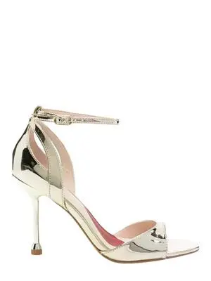 Liu Jo Mirrored Laminated Sandals - Gold