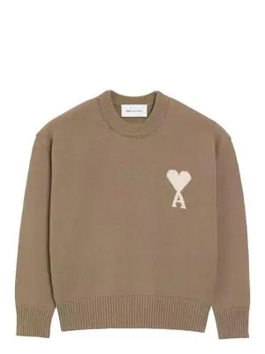 Ami De Coeur Crew-neck Sweater - Neutrals