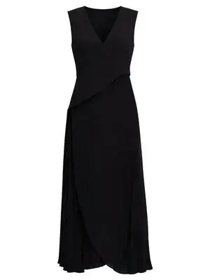 Acler Fairfield V-neck Pleated Maxi Dress - Black