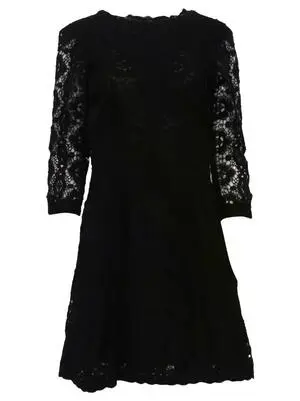 Maje Renita Floral-lace Mini Dress - Black