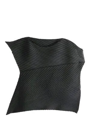 Issey Miyake Pleated Top - Black