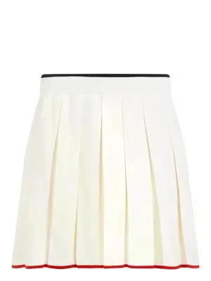 Thom Browne Pleated Mini Skirt With Striped Detail - Neutrals