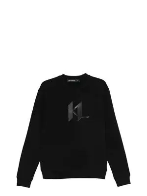 Karl Lagerfeld Logo-print Crew-neck Sweatshirt - Black