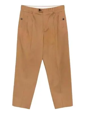 Paul Smith Pleated Wide-leg Trousers - Brown