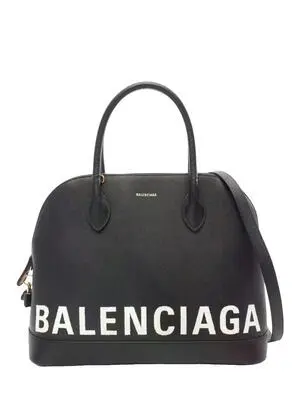 Balenciaga Grained Calfskin Ville Top Handle Satchel - Black