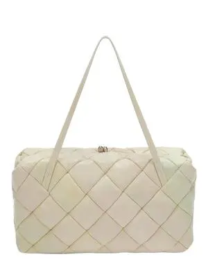 JIL SANDER Woven-detail Shoulder Bag - Neutrals