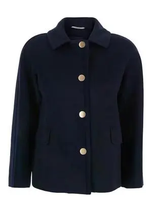 Max Mara Grazia Button Jacket - Blue