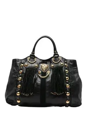 Gucci 2010s Babouska Leather Tote Bag - Black