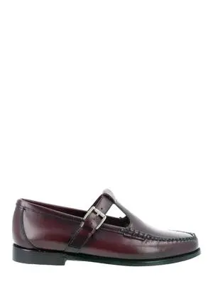 G.H.BASS Weejuns Mary Jane Loafers Red
