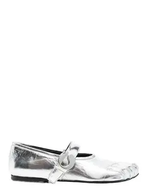 Coperni Five-Toe Mary Jane Flat Silver