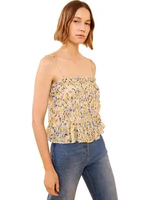 Ulla Johnson Florian Silk Tank Top - Daffodil