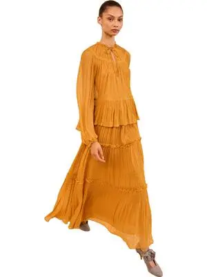 Ulla Johnson Leandra Silk Blouse - Ochre