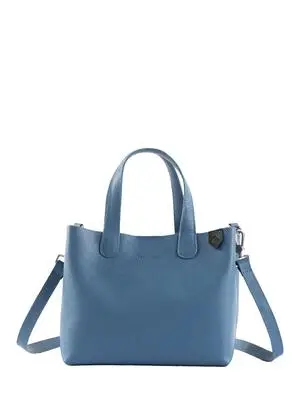 TIN MARIN Leather Crossbody Bag Stone Blue