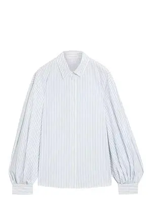 Carolina Herrera Striped Cotton-poplin Shirt - White
