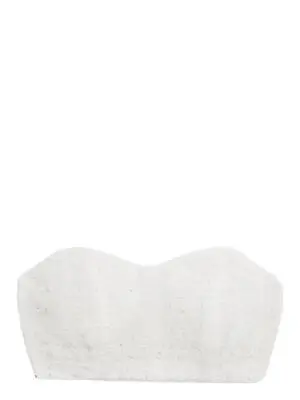 Carolina Herrera Strapless Bead-embellished Tulle Top - White