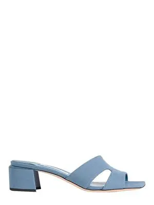 JIMMY CHOO Ellison 45 Canvas Mules - Blue