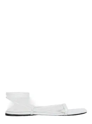 TOTEME Croc-effect Leather Tie Sandals - White
