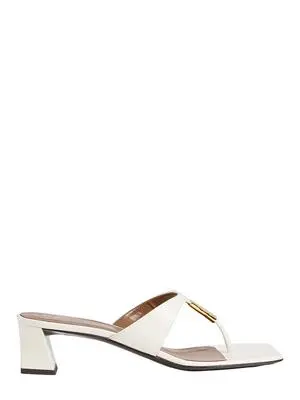 GIUSEPPE ZANOTTI Pepita 45 Embellished Leather Mules - White