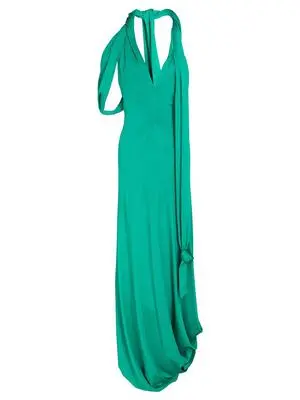 Victoria Beckham Open-back Draped Maxi Dress - Jade